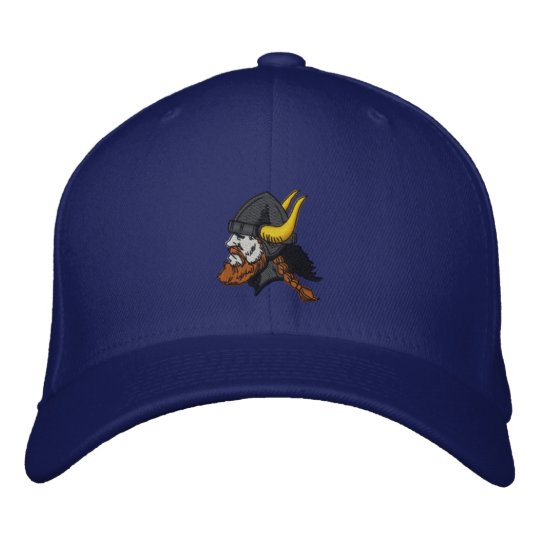 Scandinavian Viking in Helmet Embroidered Baseball Cap | Zazzle.com