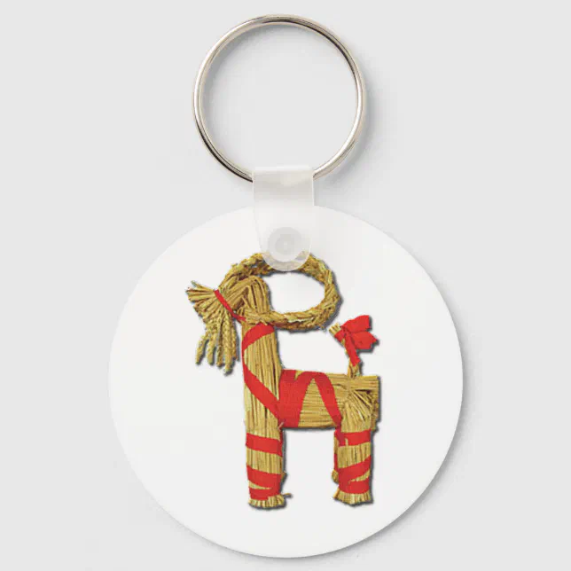 Scandinavian Yule Goat Keychain | Zazzle