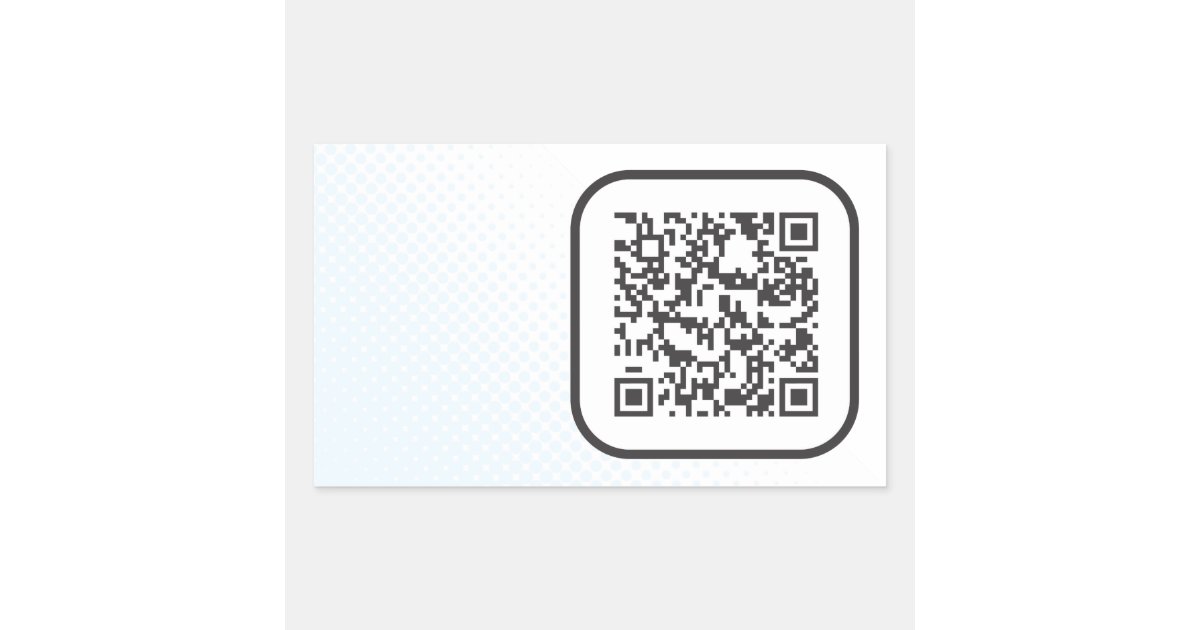 Scannable QR Bar code Rectangular Sticker | Zazzle