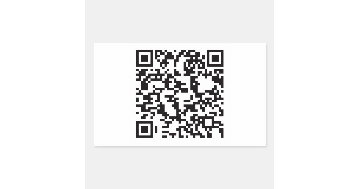 Scannable QR Bar code Rectangular Sticker | Zazzle