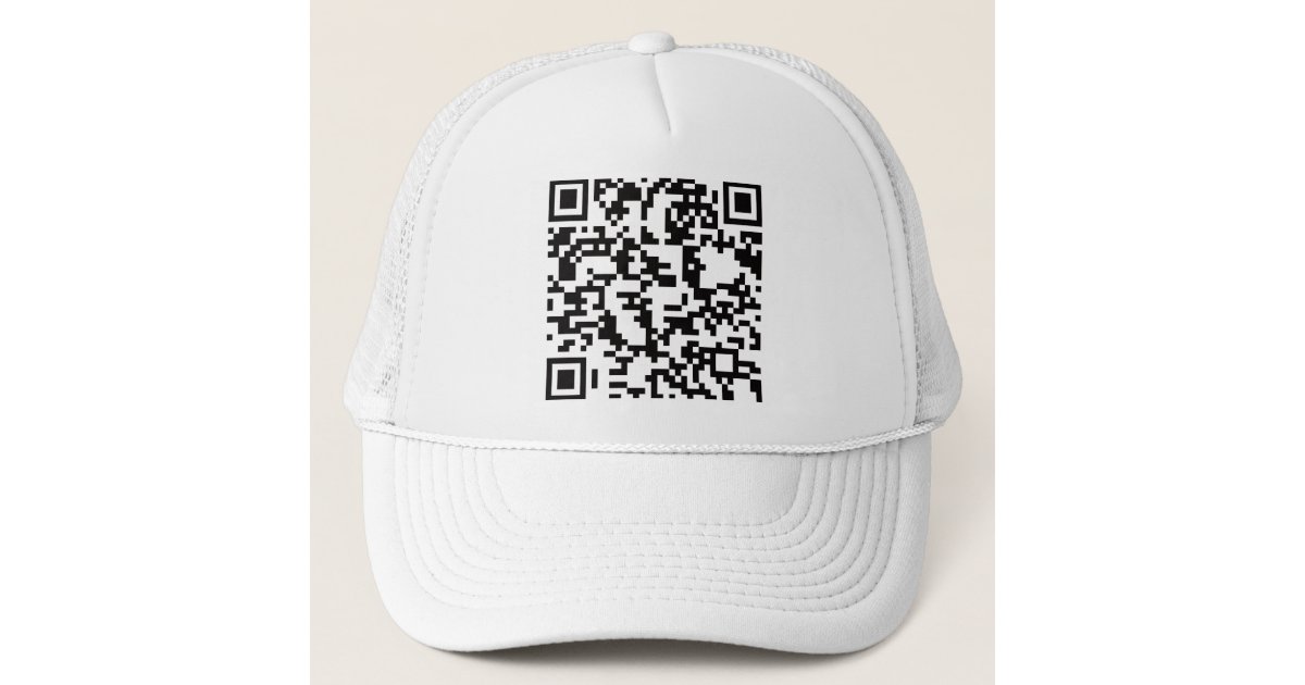 Scannable QR Bar code Trucker Hat | Zazzle