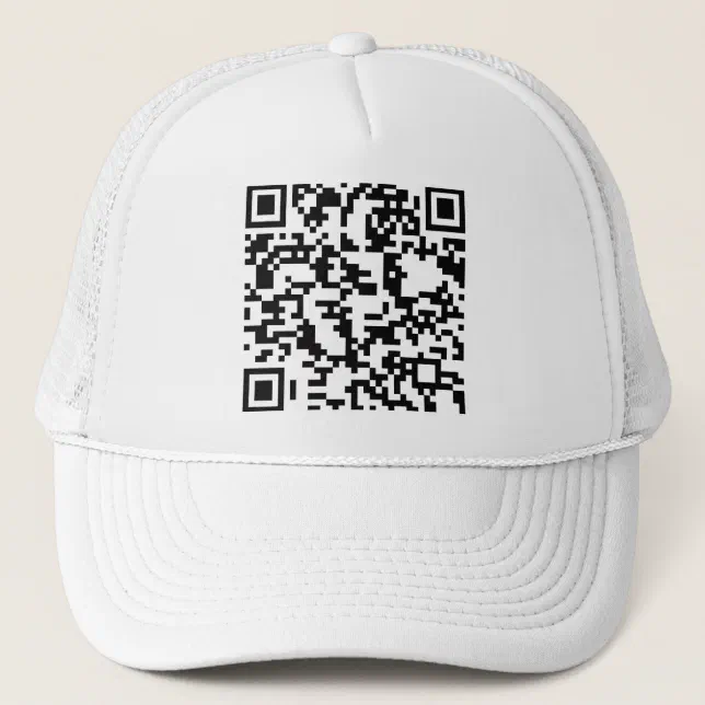 Scannable QR Bar code Trucker Hat | Zazzle