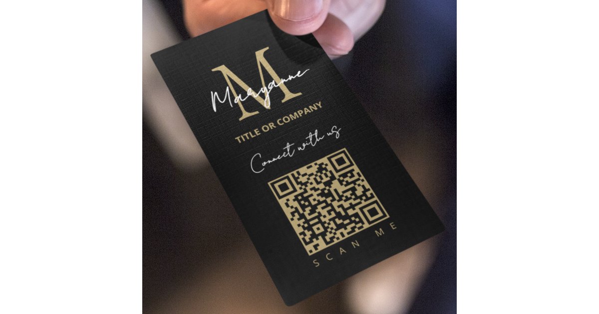 Scannable QR Code Business Logo Business Card | Zazzle