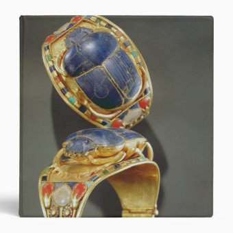 Scarab bracelet, from the Tomb of Tutankhamun Binder | Zazzle