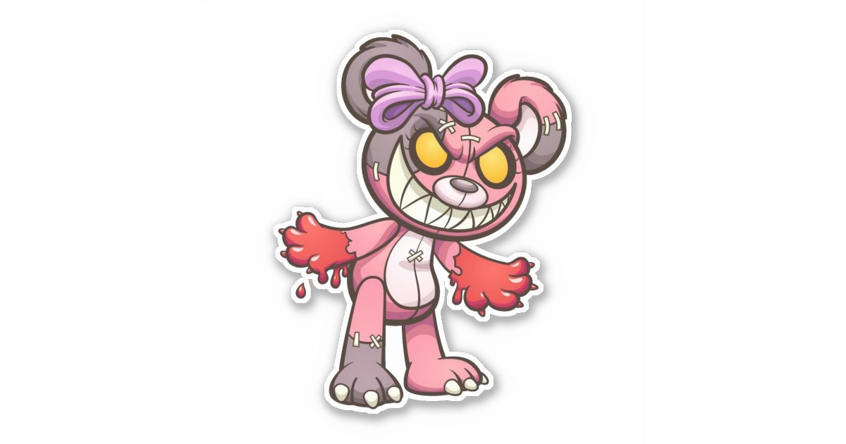 Scare Bear - Zombie Sticker | Zazzle