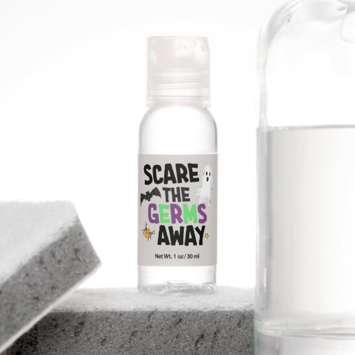 Scare the Germs Away Halloween Hand Sanitizer | Zazzle