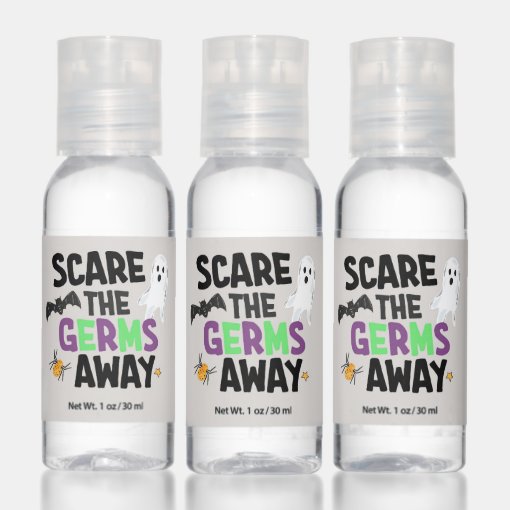 Scare the Germs Away Halloween Hand Sanitizer | Zazzle