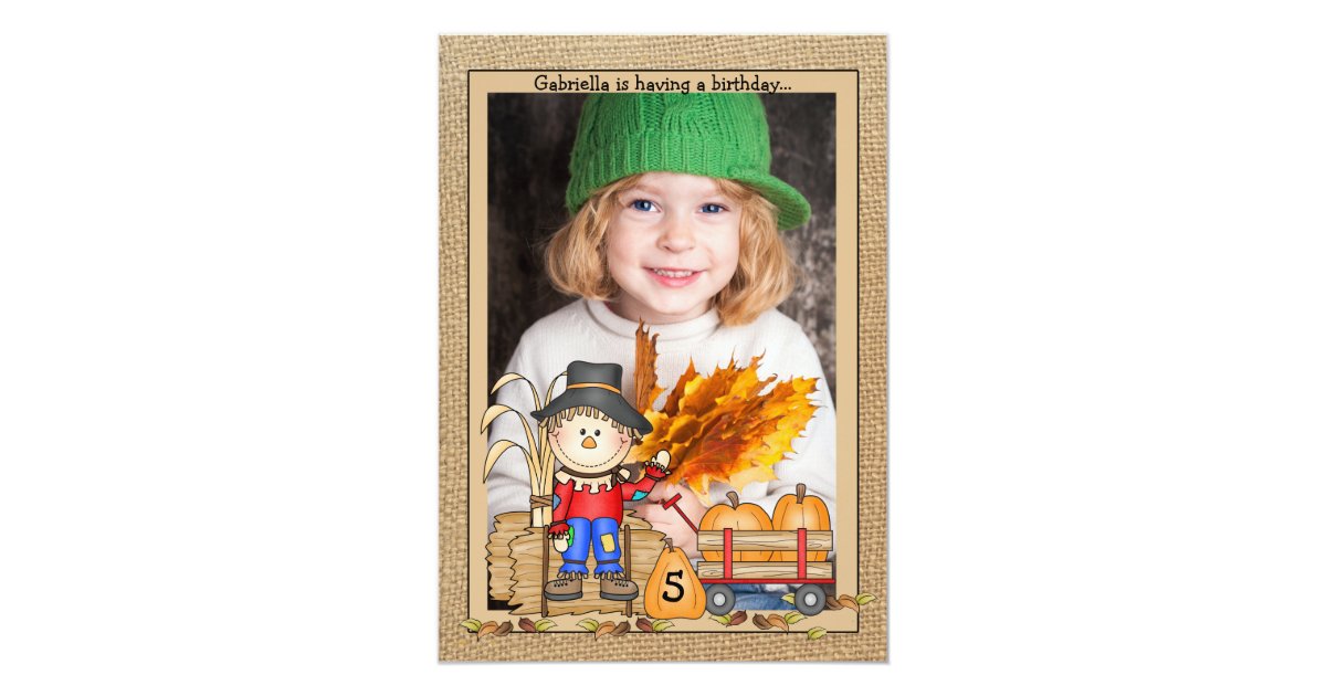 Scarecrow Frame Photo Invitation | Zazzle.com