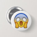 Scared Emoji Button | Zazzle