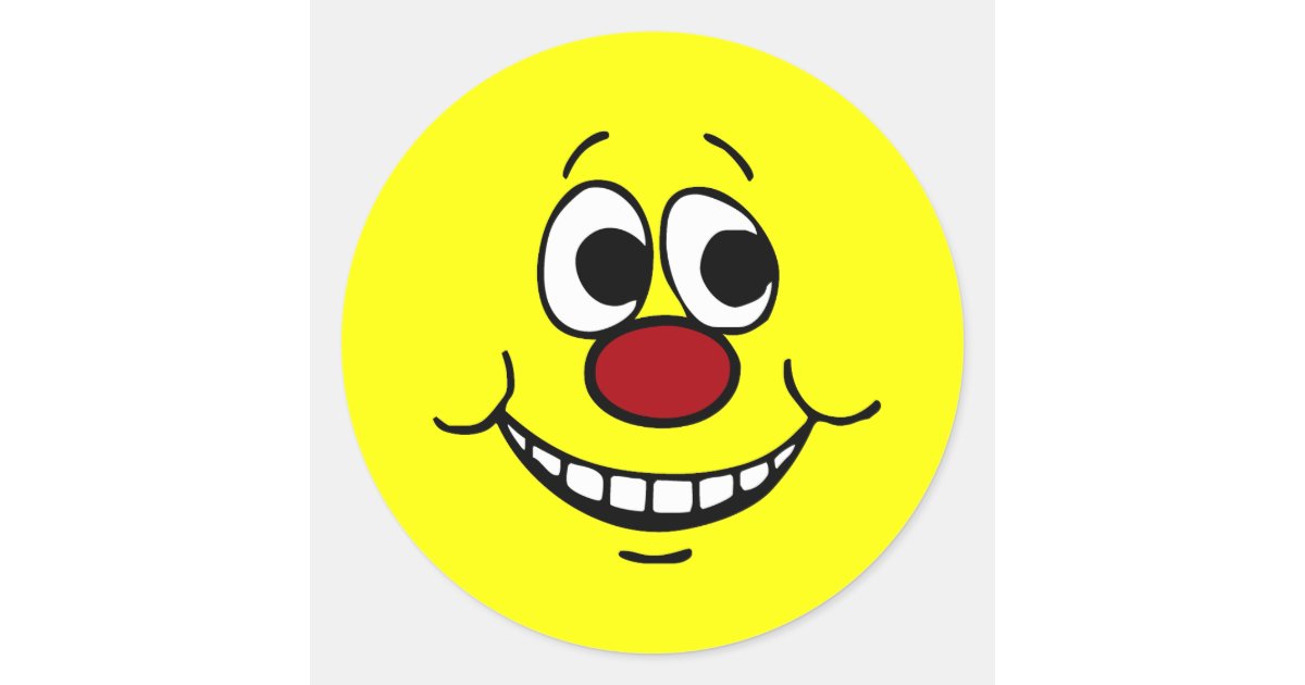 Scared Face Grumpey Classic Round Sticker | Zazzle