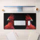 Scarlet Phoenix Sits Proudly Desk Mat | Zazzle