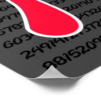 Scarlet Red Pi Symbol Poster | Zazzle