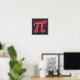 Scarlet Red Pi Symbol Poster | Zazzle
