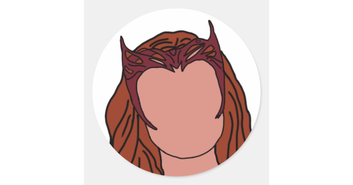 scarlet witch wanda maximoff classic round sticker | Zazzle