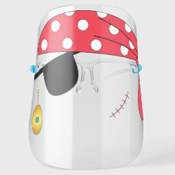 Scarred Pirate Swabbie Face Shield | Zazzle