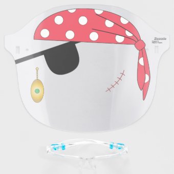 Scarred Pirate Swabbie Face Shield | Zazzle