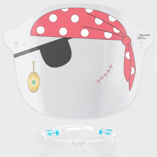 Scarred Pirate Swabbie Face Shield | Zazzle
