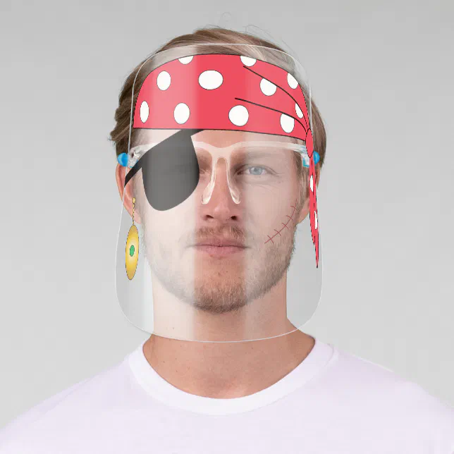 Scarred Pirate Swabbie Face Shield | Zazzle
