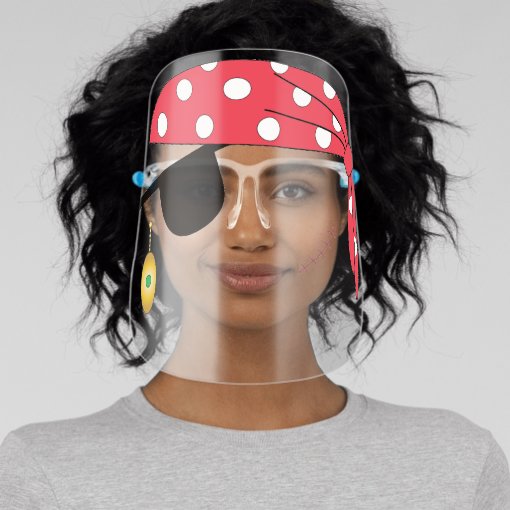 Scarred Pirate Swabbie Face Shield | Zazzle