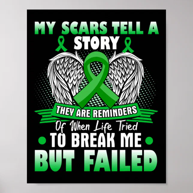 Scars Tell A Story - Kidney Disease Awareness Poster | Zazzle