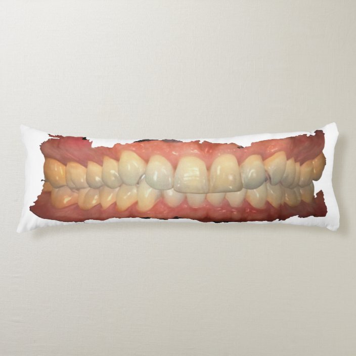 Scary-Ass Teeth Body Pillow | Zazzle