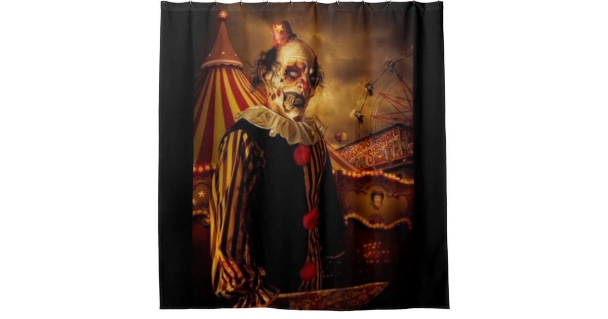 Scary Circus Clown Shower Curtain | Zazzle