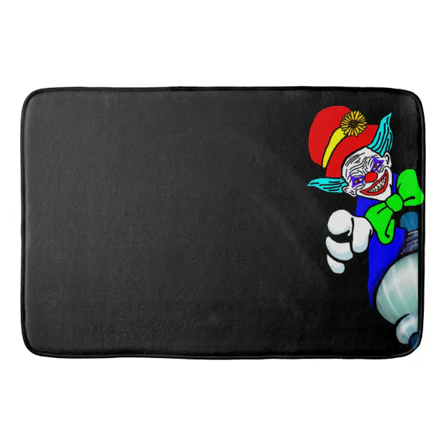 Scary Clown Bath Mat | Zazzle