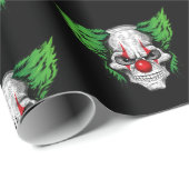 Scary clown with spooky eyes wrapping paper | Zazzle