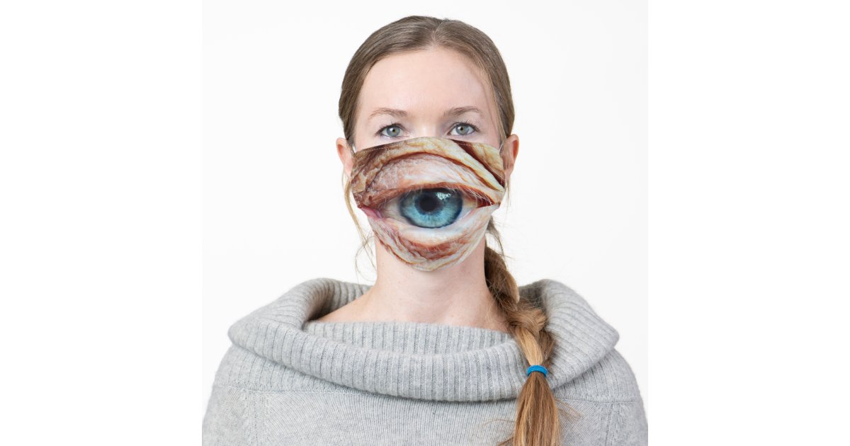Scary Eyeball & Halloween Blue Eye /spooky mask | Zazzle