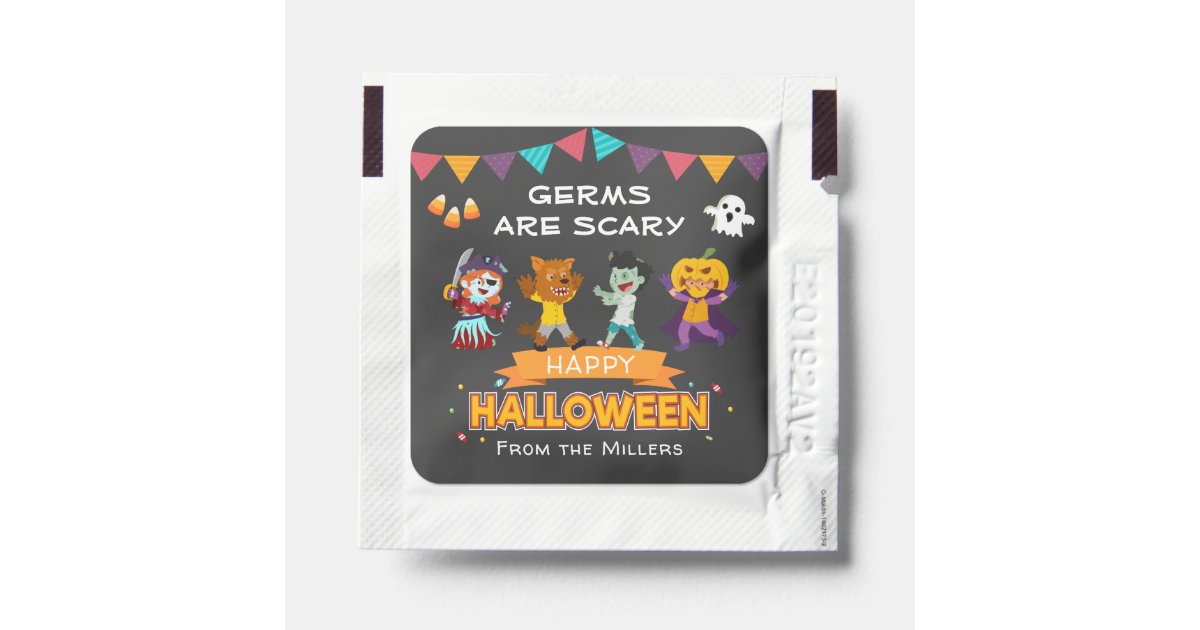 Scary Germs Halloween Kids Costume Party Hand Sanitizer Packet | Zazzle