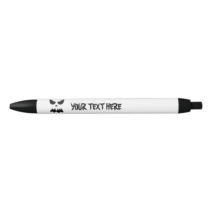Scary ghost skull face custom Halloween party pens | Zazzle.com