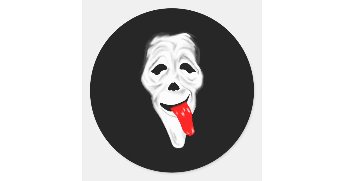 Scary Ghost Wassup Face Stoner Horror Movie Comedy Classic Round ...