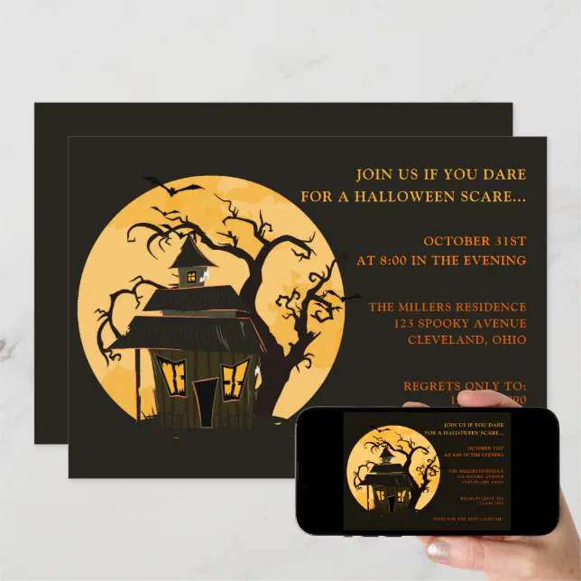Scary Halloween Party Invitation | Zazzle