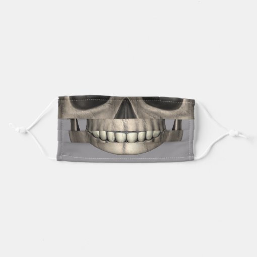 Scary Halloween Skull Adult Cloth Face Mask | Zazzle
