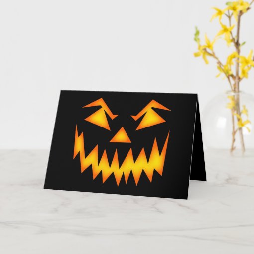 Scary Halloween Smile Card | Zazzle