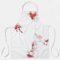 Scary Horror White and Red Blood Splatter Apron | Zazzle