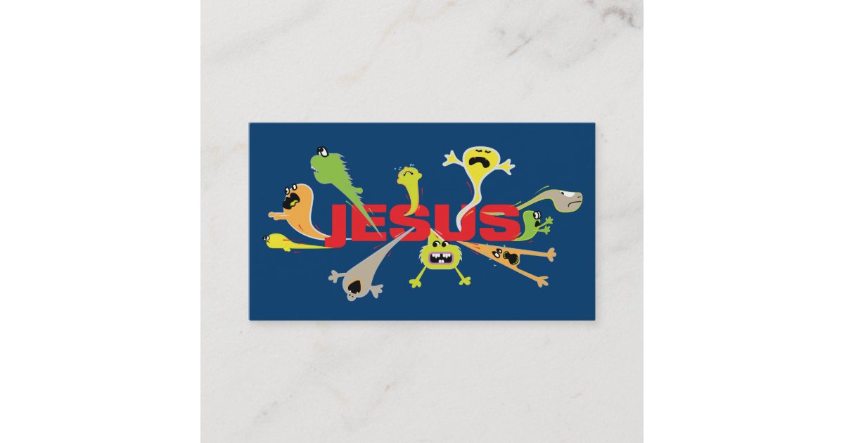 Scary Jesus Scripture Card | Zazzle