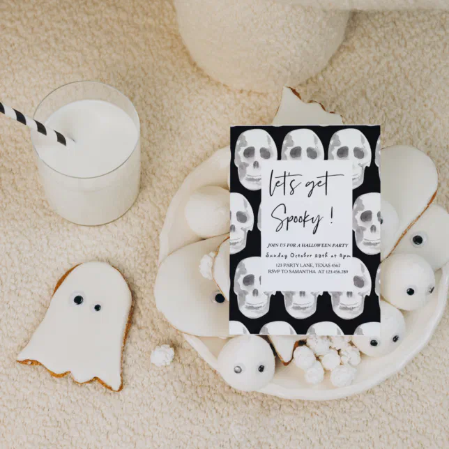 Scary Let's get Spooky | Halloween Party | Invitation | Zazzle
