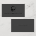 Scary Modern Skull Black Calling Card | Zazzle