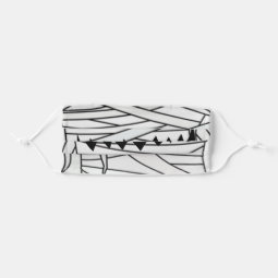 SCARY MUMMY HALLOWEEN ADULT CLOTH FACE MASK | Zazzle