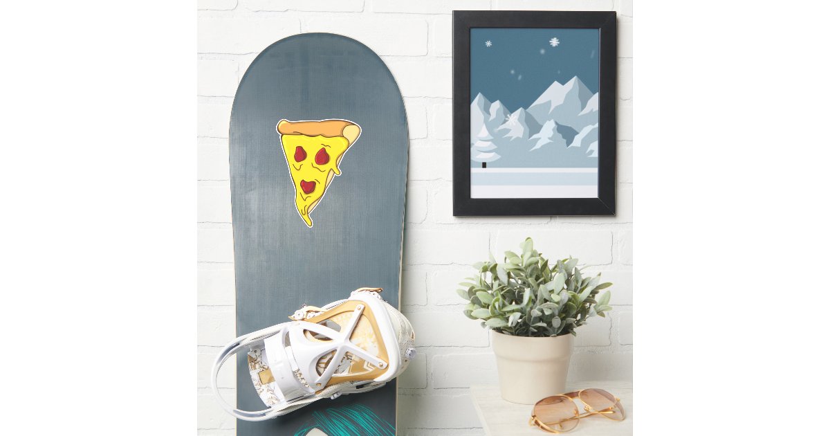 Scary Pizza Face Sticker | Zazzle