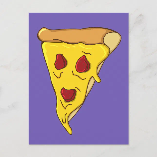 Scary Pizza Slice Postcard | Zazzle