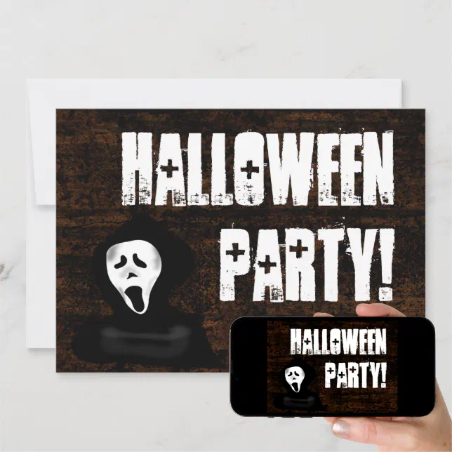 Scary Scream Halloween Party Invitation | Zazzle