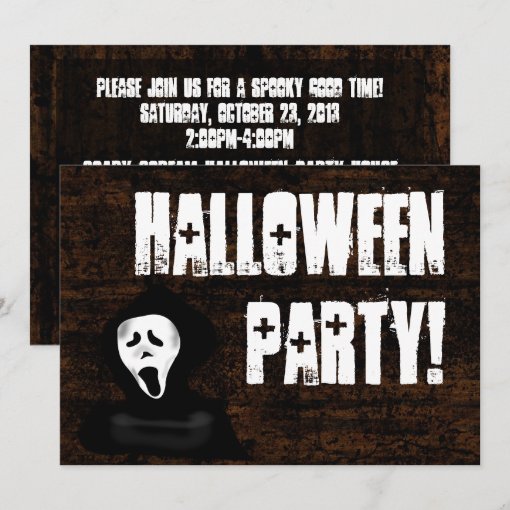 Scary Scream Halloween Party Invitation | Zazzle