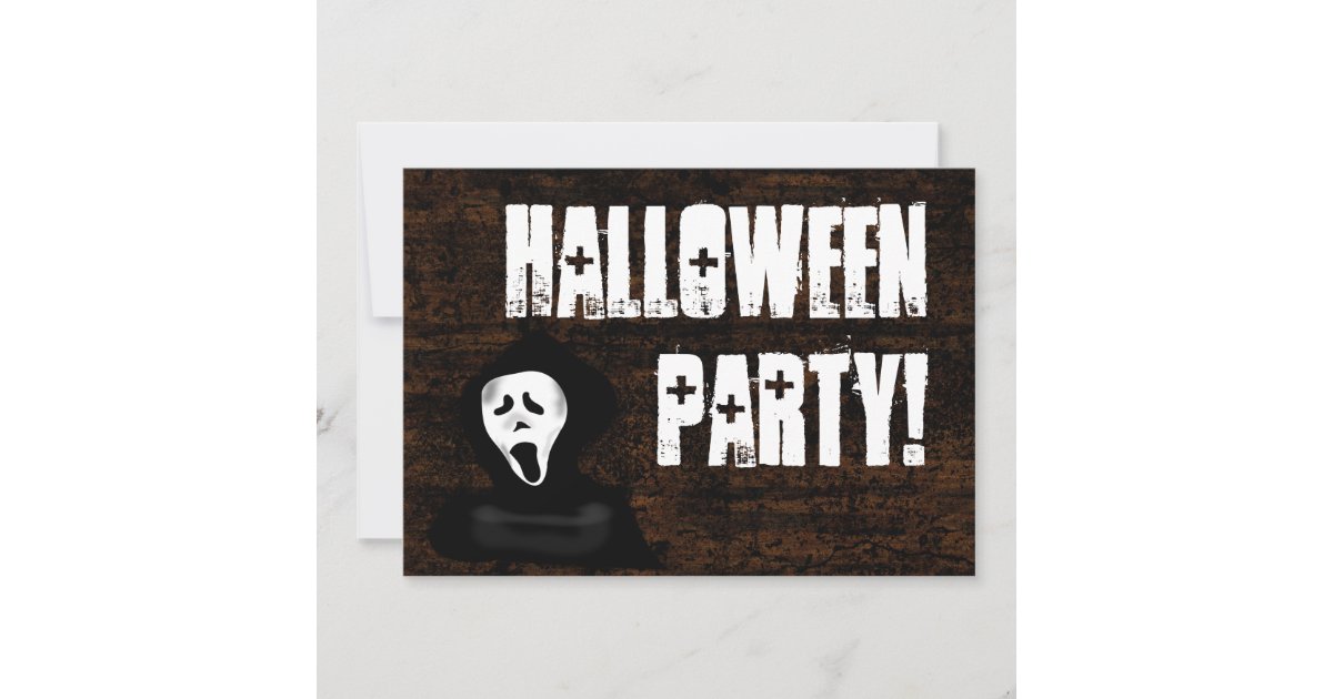 Scary Scream Halloween Party Invitation | Zazzle