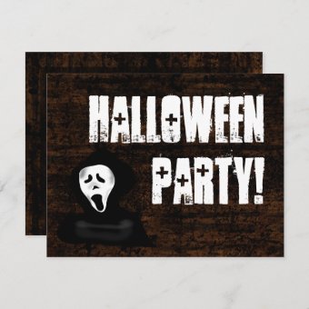 Scary Scream Halloween Party Invitations | Zazzle