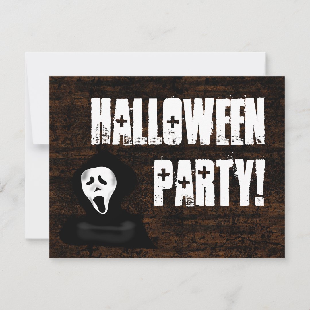Scary Scream Halloween Party Invitations | Zazzle