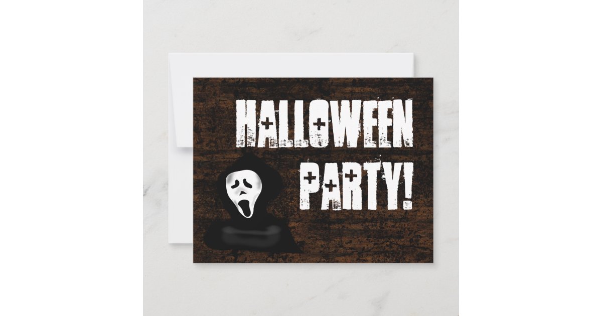 Scary Scream Halloween Party Invitations | Zazzle