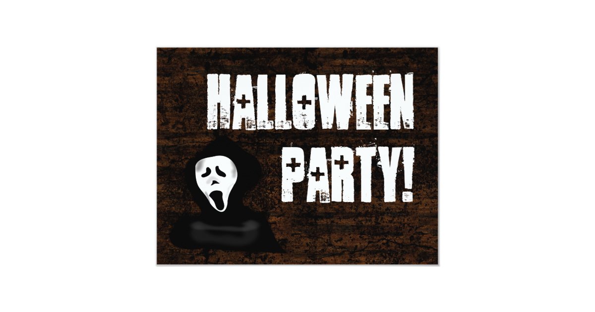 Scary Scream Halloween Party Invitations | Zazzle.com