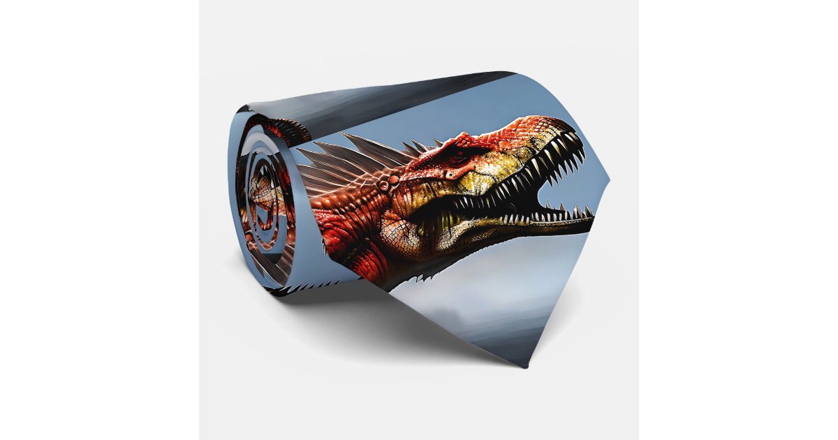 Scary Spinosaurus Dinosaur, Neck Tie | Zazzle